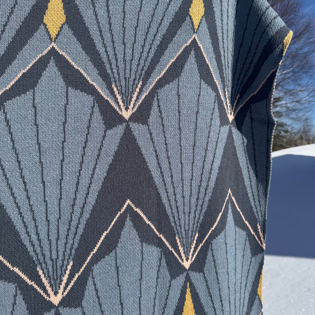 Art Deco Shells Throw in Blue by In2Green – Upstate MN