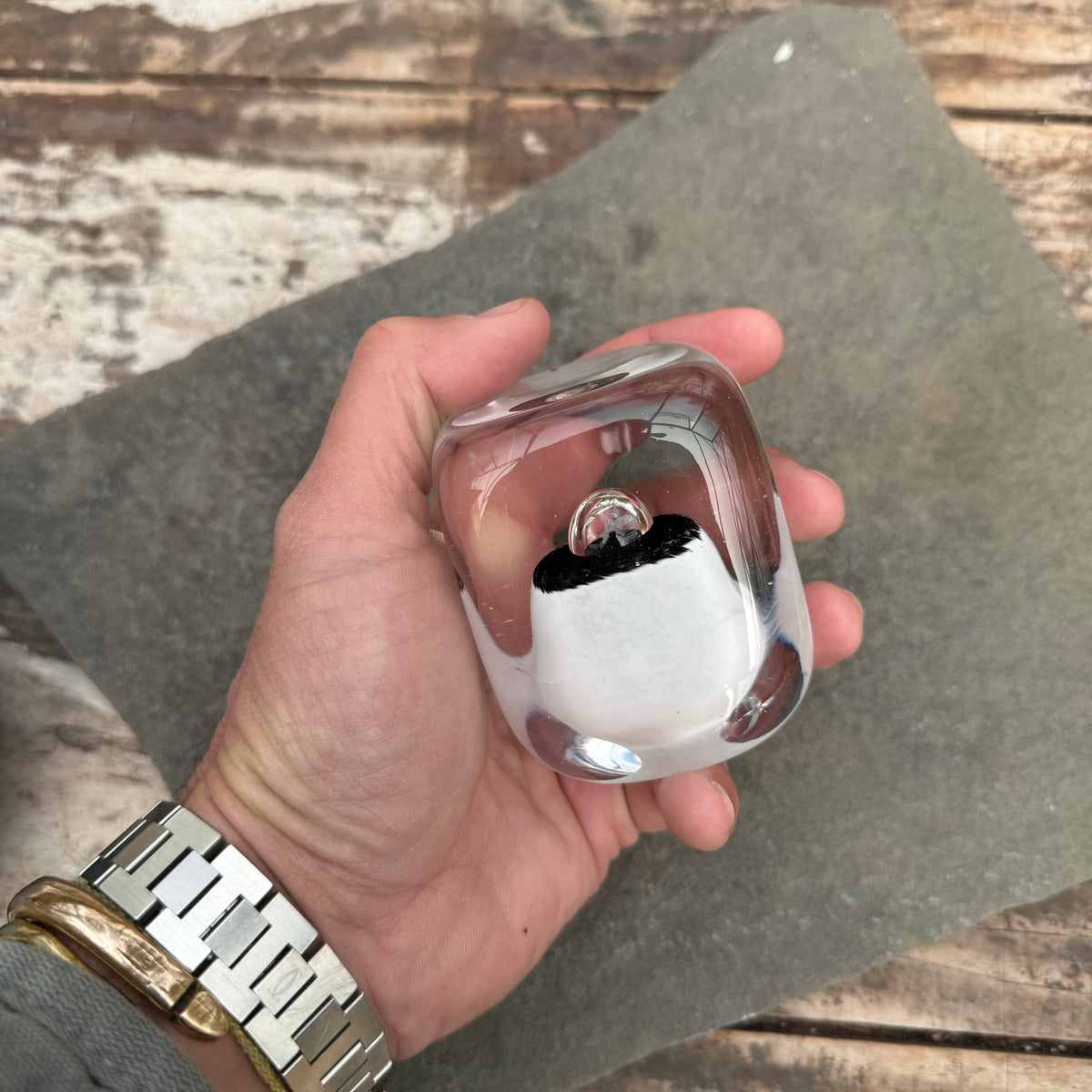 Glass Paperweight by Le Typographe – Upstate MN