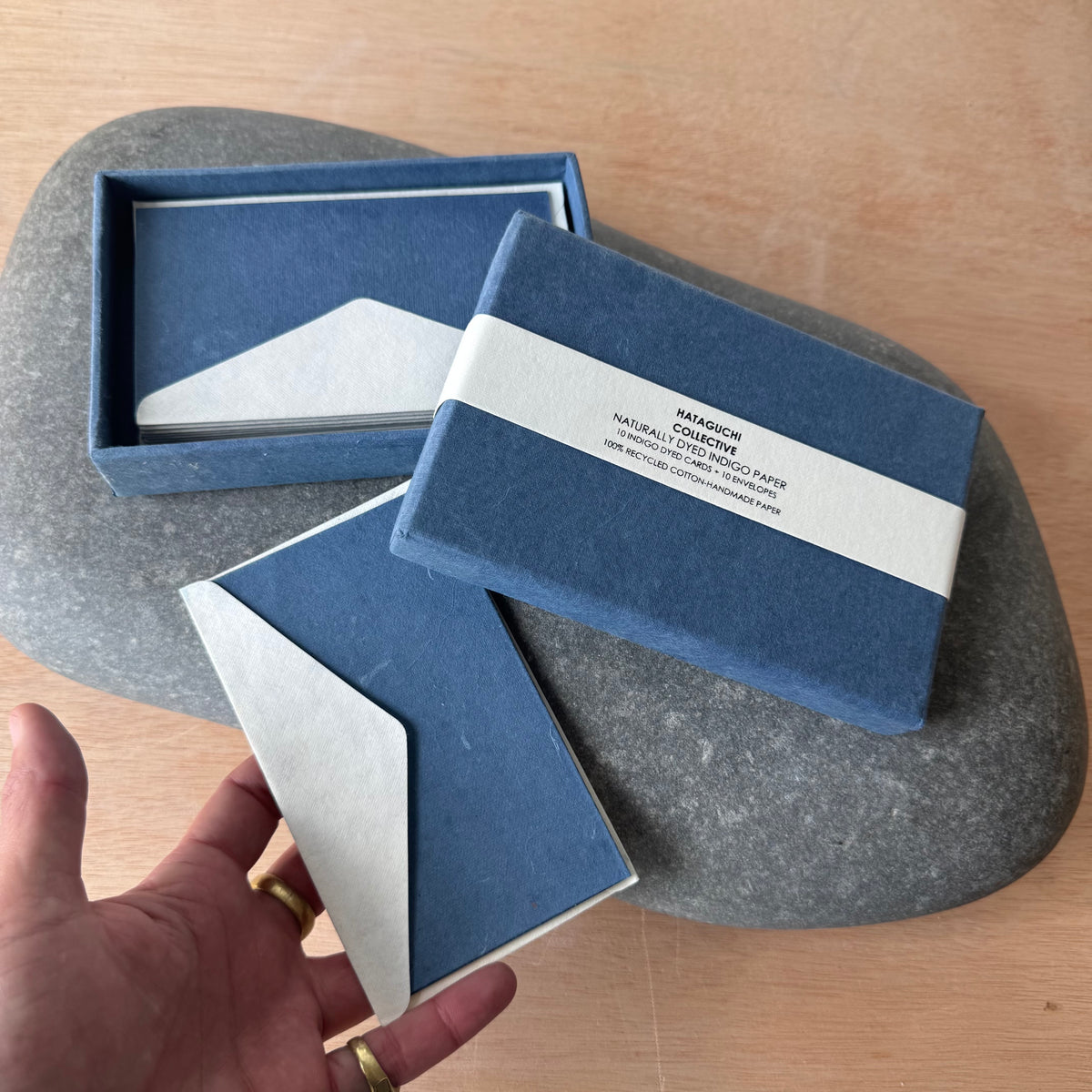 Hand Made Paper Stationery Set, Indigo By Hataguchi Collective – Upstate MN