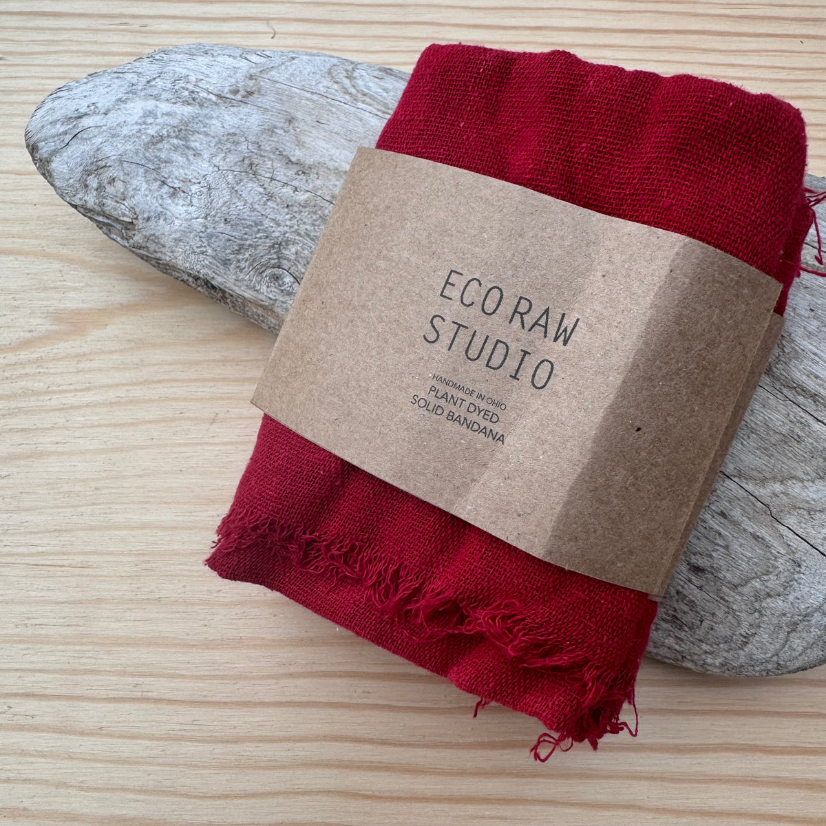 Naturally Dyed Raw Silk Bandana by Eco Raw Studio – Upstate MN