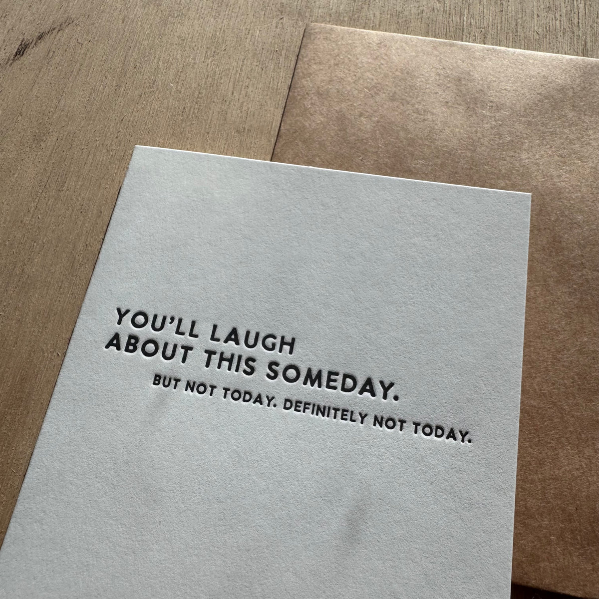 Not Today Letterpress Greeting Card by Sapling Press – Upstate MN Not Today Letterpress Greeting Card by Sapling Press – Upstate MN