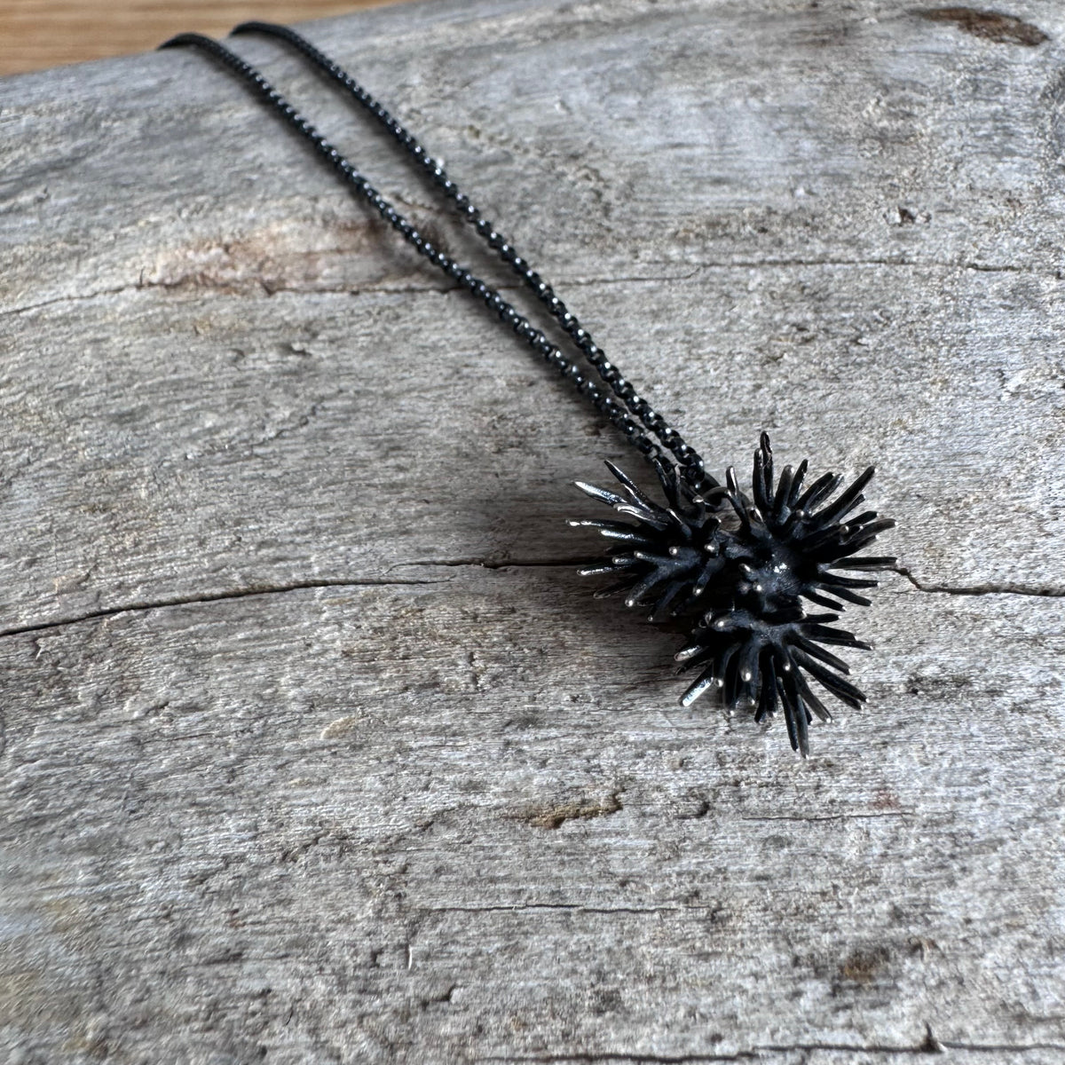 Three Thistle Cluster Necklace by Blackwing Metals – Upstate MN