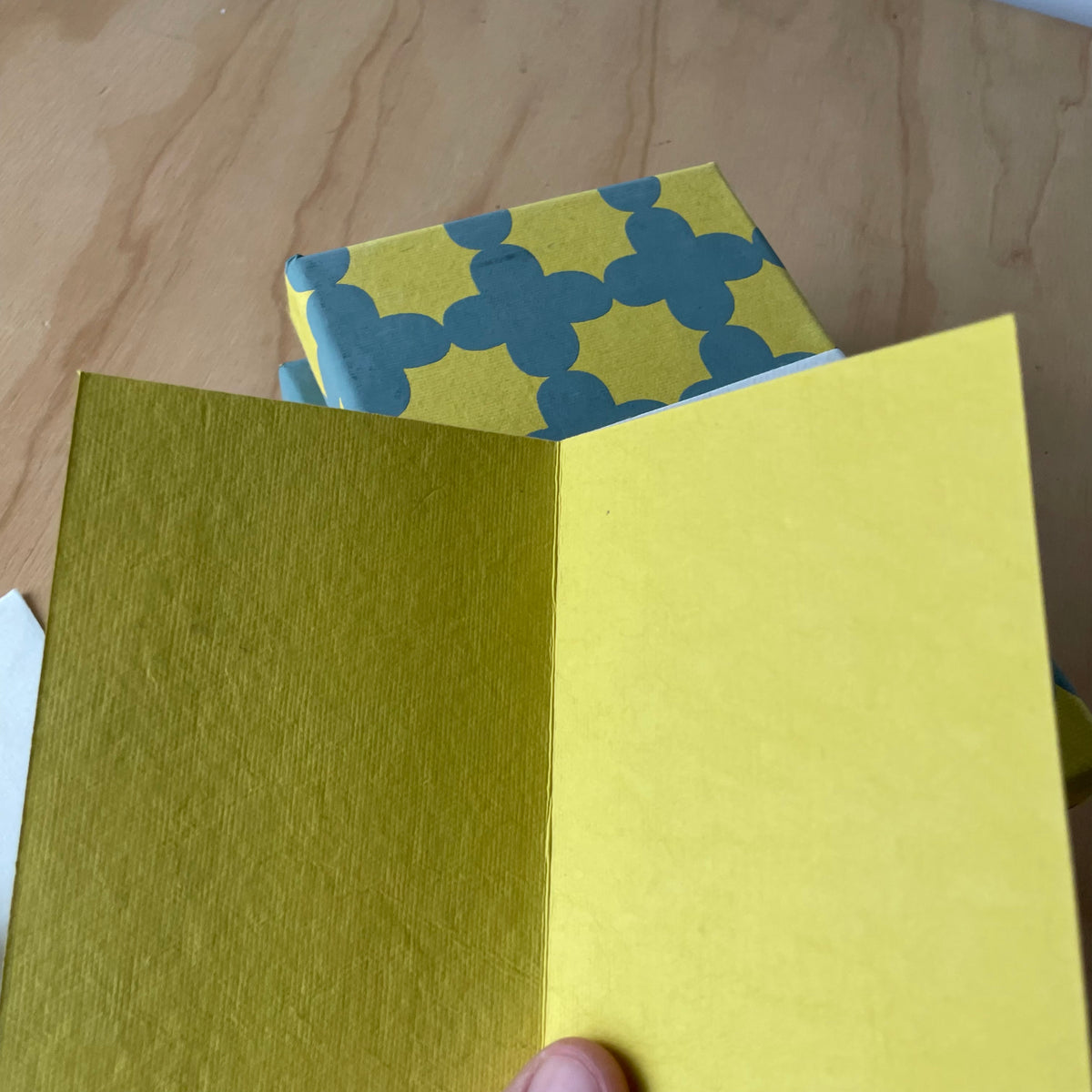 Hand Made Paper Stationery Set, in Tetu Moss By Hataguchi Collective ...